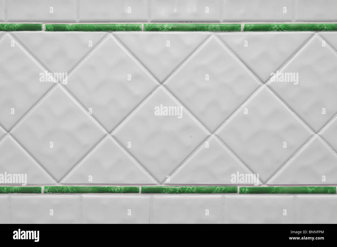 Clean Simple White Tile Wall Background with two green lines Stock ...