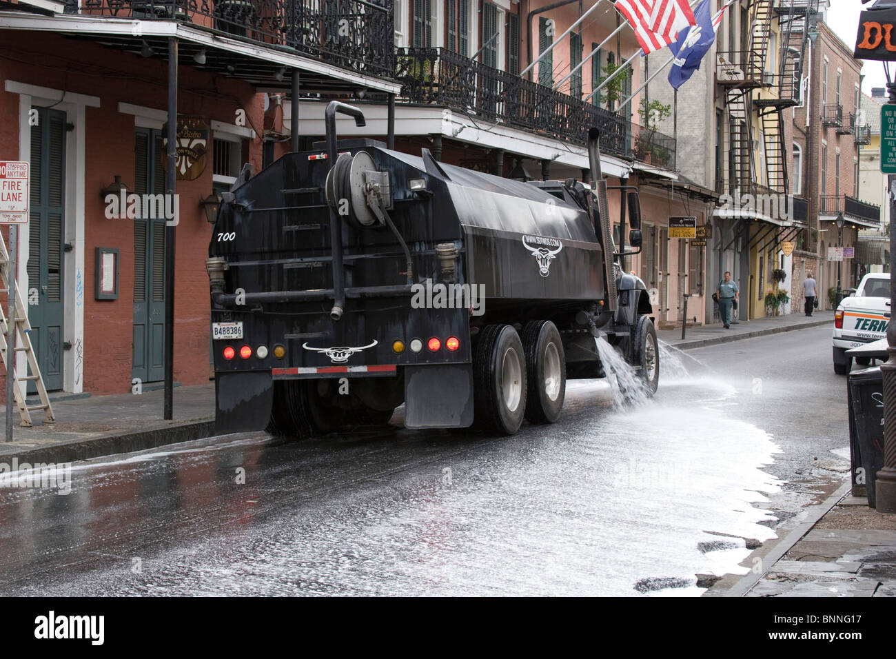 Street cleaning in New Orleans Stock Photo - Alamy