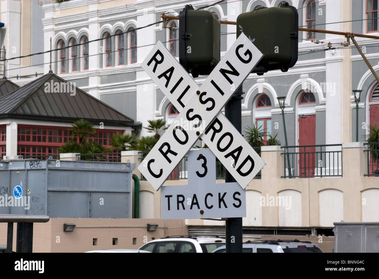 Railroad crossing sign hi-res stock photography and images - Alamy