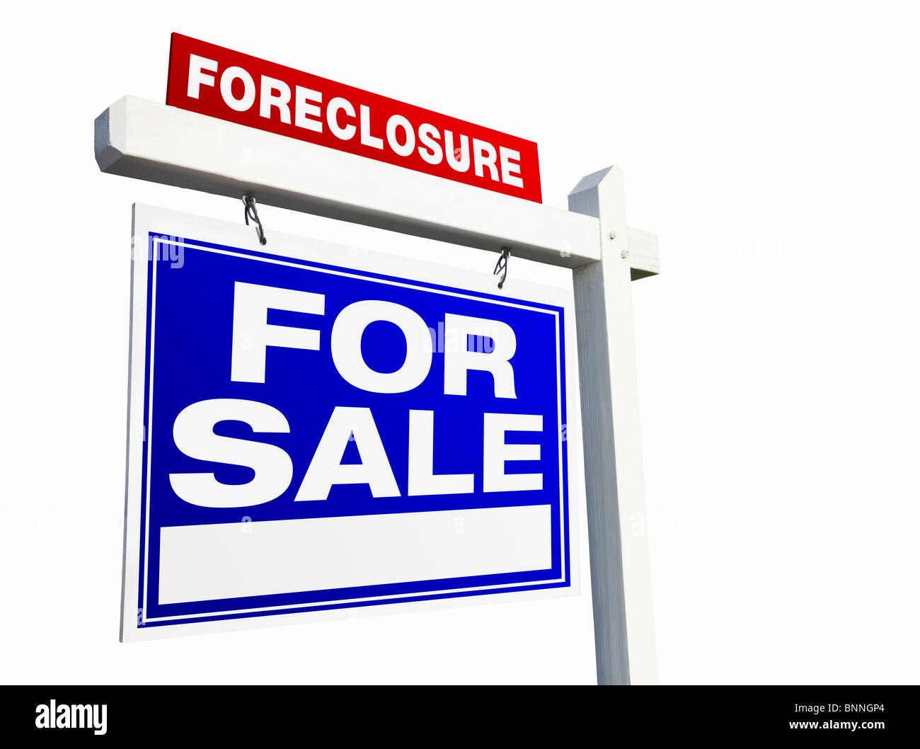 House with foreclosure bank owned sign hi-res stock photography and ...