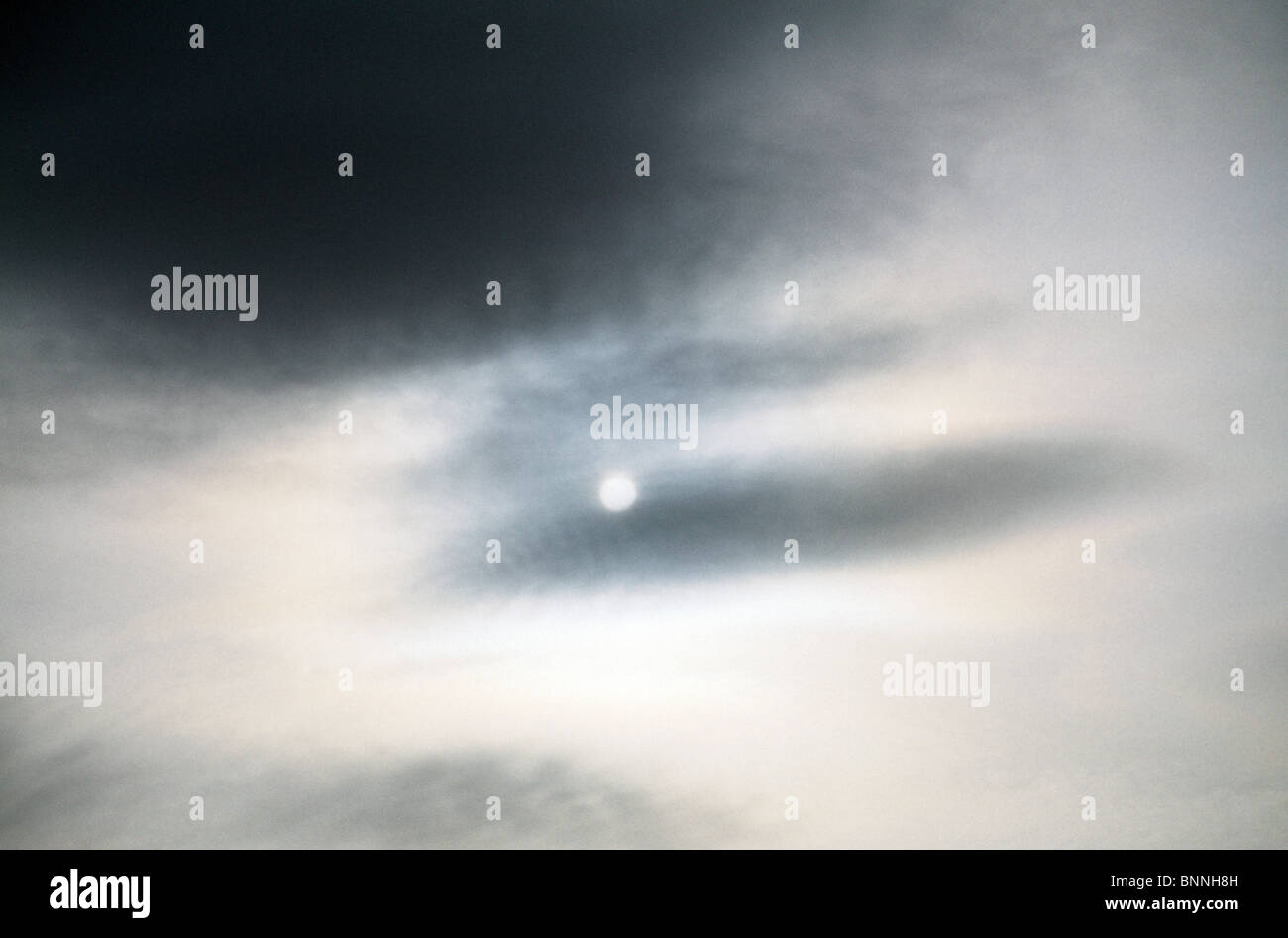 Iceland Sun Showing Through Alto Stratus Clouds Stock Photo - Alamy