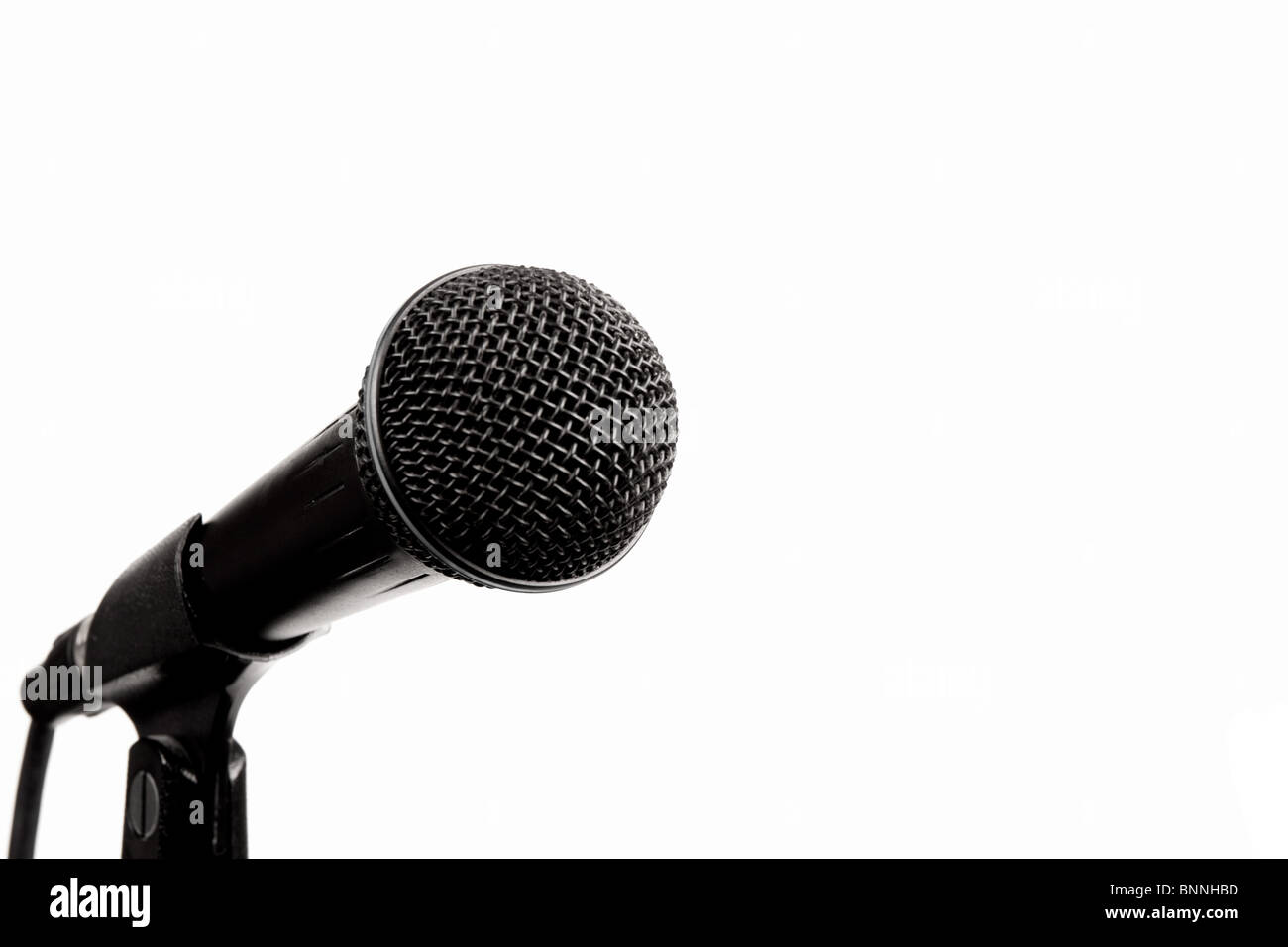 Illustration microphone on black background hi-res stock photography ...