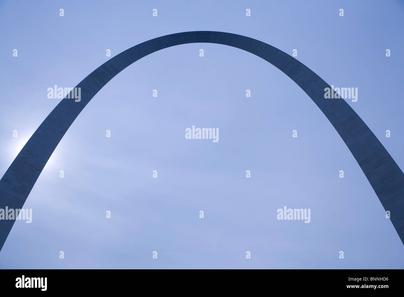 Mo downtown sun gateway arch silhouette sky up sun sunny hi-res stock ...