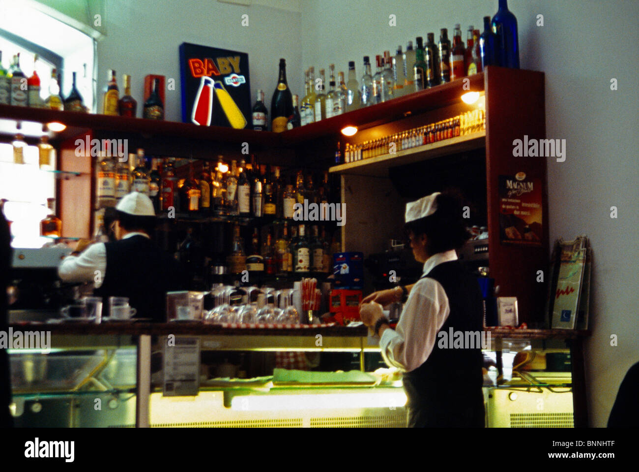 Rome Italy People Working In Bar At Restaurant Stock Photo - Alamy