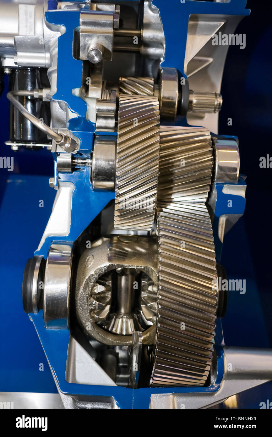 Automotive transmission gearbox with lots of details Stock Photo - Alamy