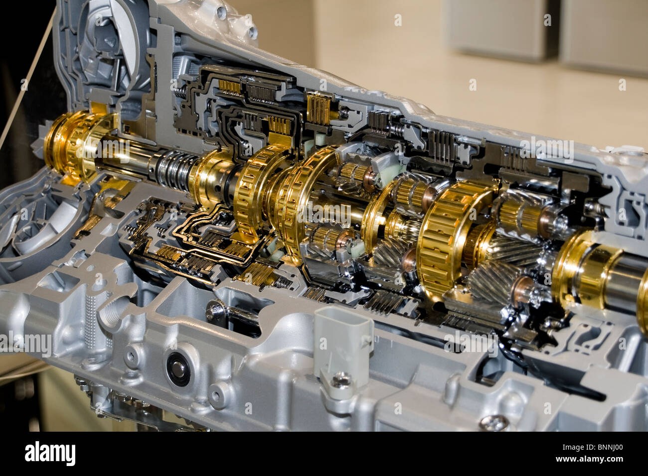 Automotive transmission gearbox with lots of details Stock Photo - Alamy