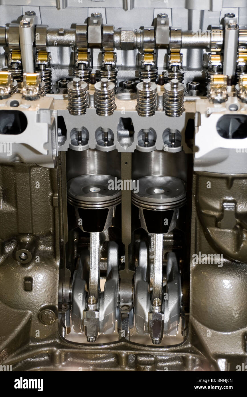 automobile cylinder block and car piston view Stock Photo - Alamy
