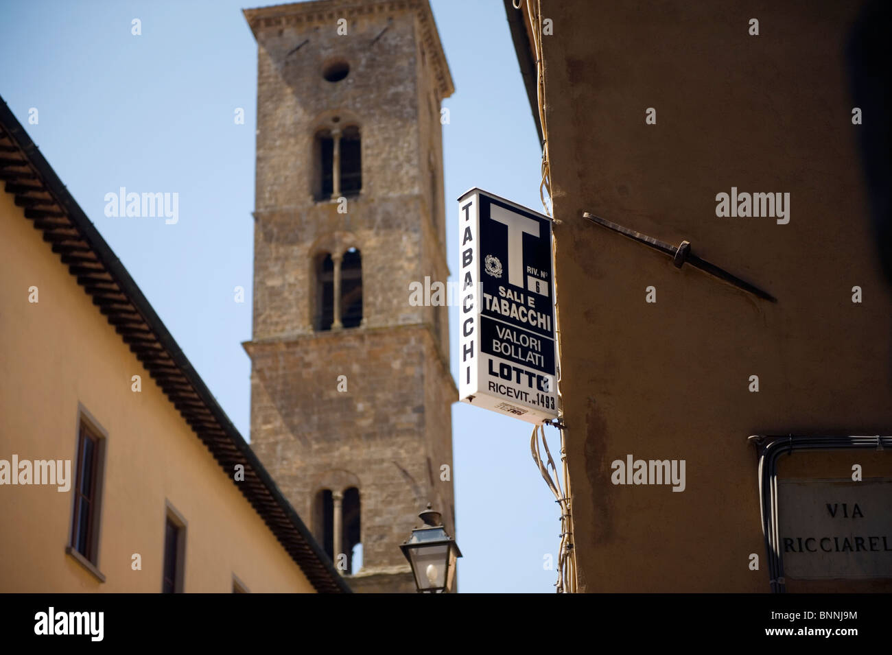 Italy. Volterra, the etruscan hill top town in Tuscany. State ...
