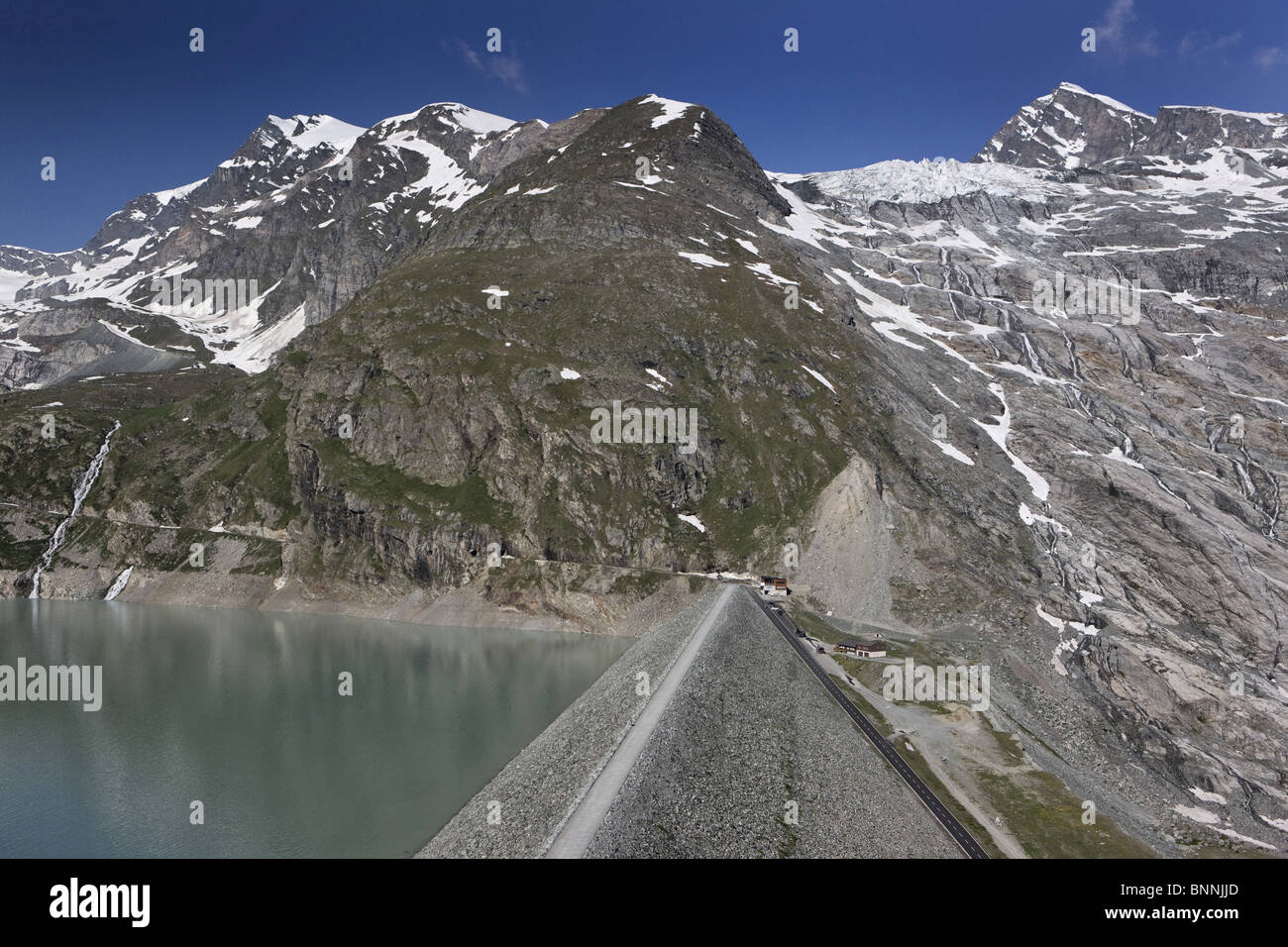 Switzerland swiss matt mark reservoir reservoir lake dam valley of Saas ...