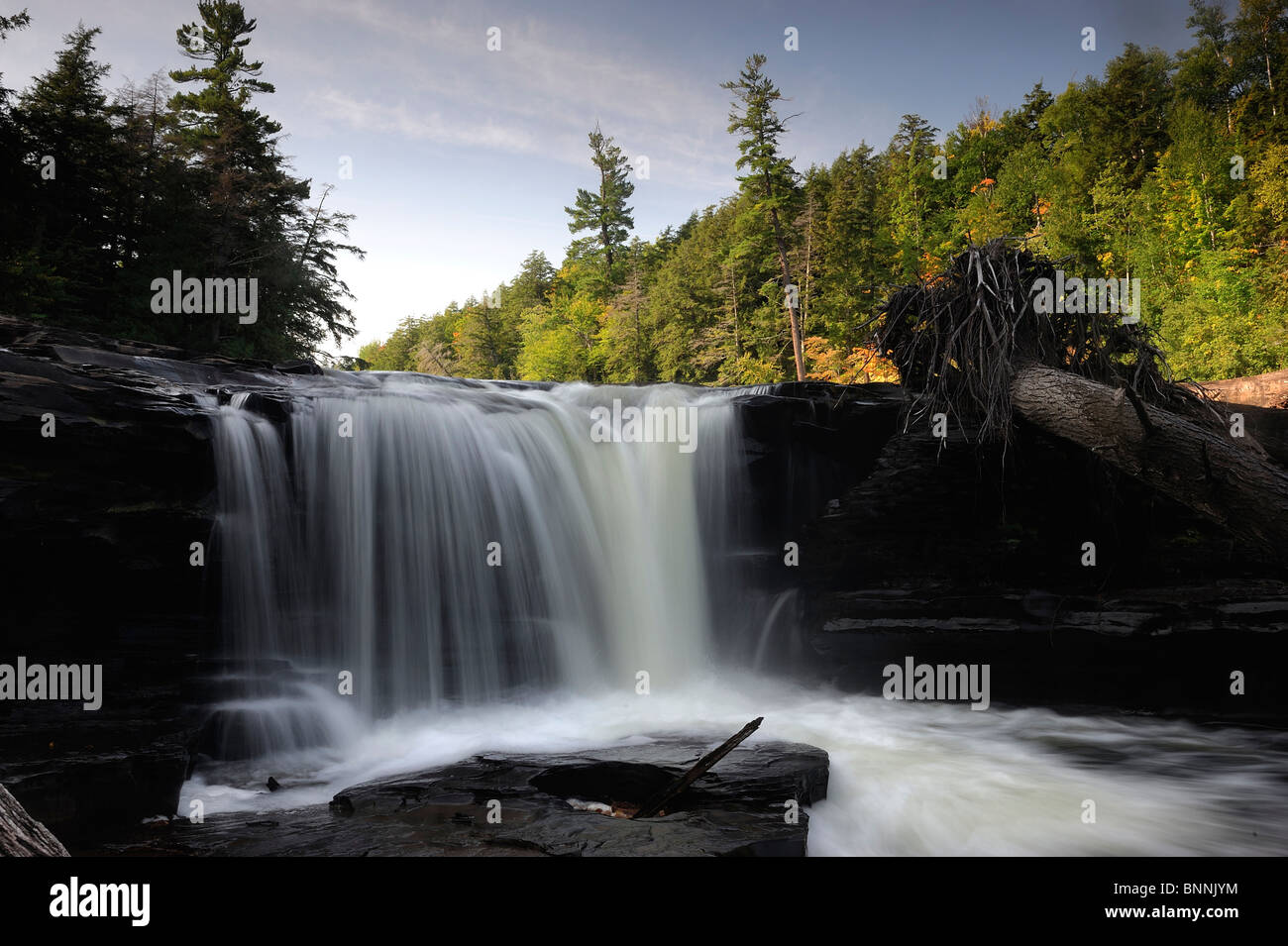 Manabezho Waterfall Presque Isle River nature Porcupine Mountains ...