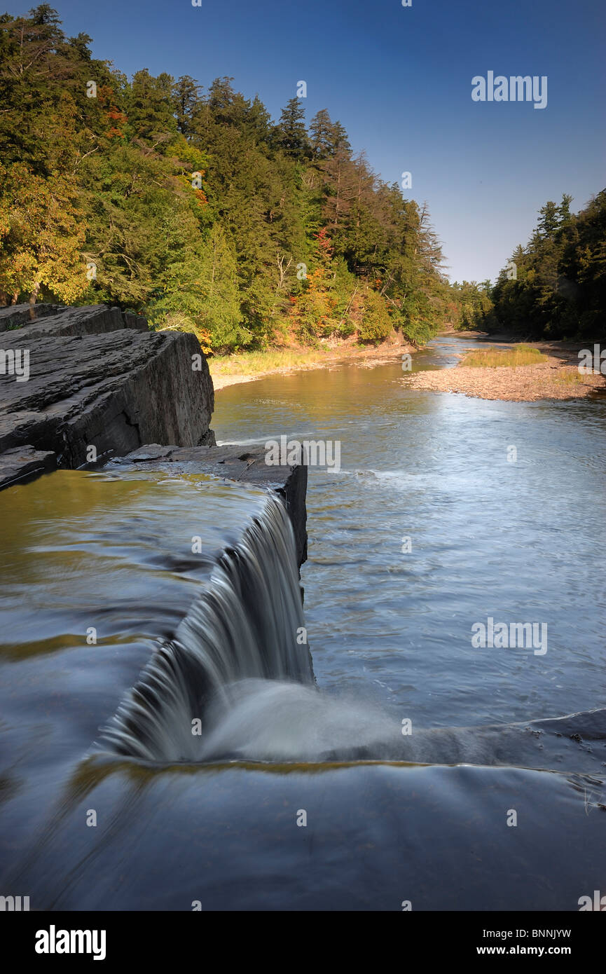 Manabezho Waterfall Presque Isle River nature Porcupine Mountains ...