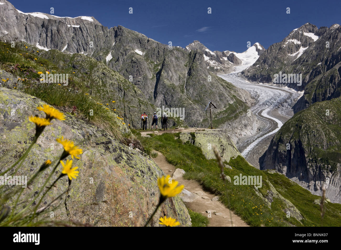 Switzerland swiss group walk hike hi-res stock photography and images ...