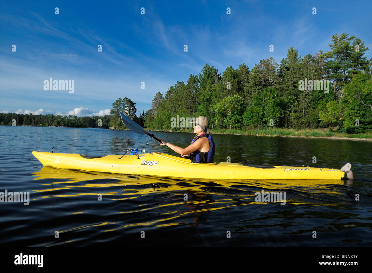 Kayaking Lakes Ash River Area Voyageur National Park Minnesota USA ...