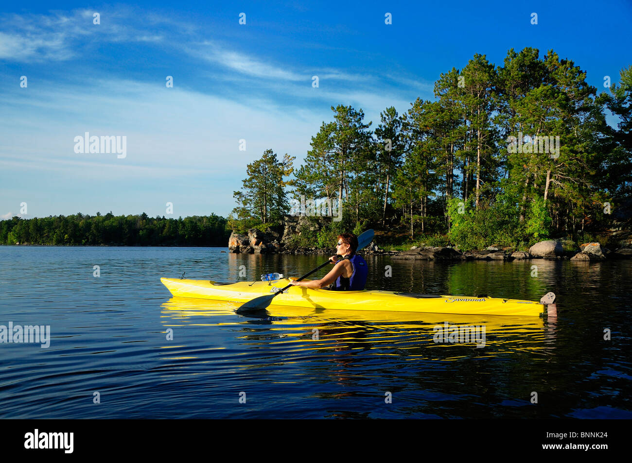 Kayaking Lakes Ash River Area Voyageur National Park Minnesota USA ...