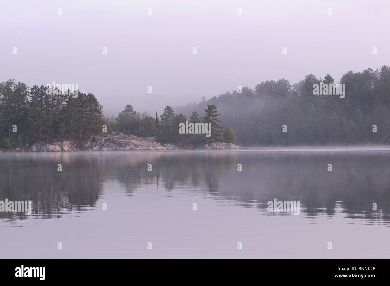 Morning light Lake Ash River Area Voyageur National Park Minnesota USA ...
