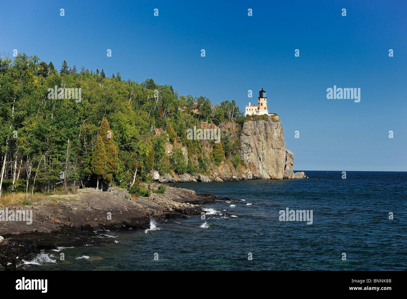 Lighthouse cliff Lake Superior Split Rock Lighthouse State Park North ...