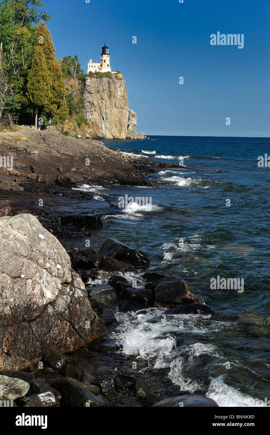 Lighthouse cliff Lake Superior Split Rock Lighthouse State Park North ...