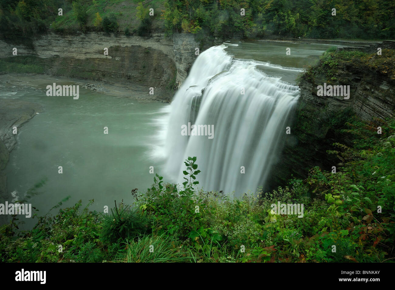 Middle Falls Letchworth State Park New York USA America United States ...