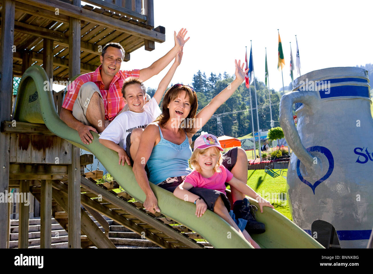 Switzerland swiss family fun joke slide road Goldingen sports center ...