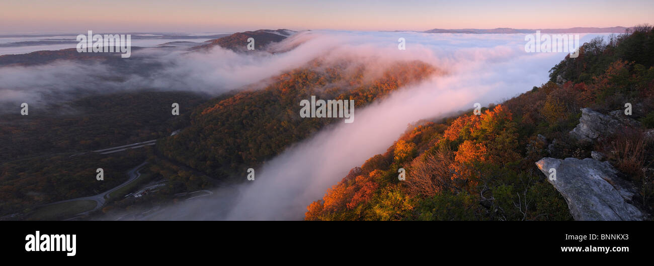 Sunrise Pinnacle Overlook Fog Cumberland Gap National Historic Park ...