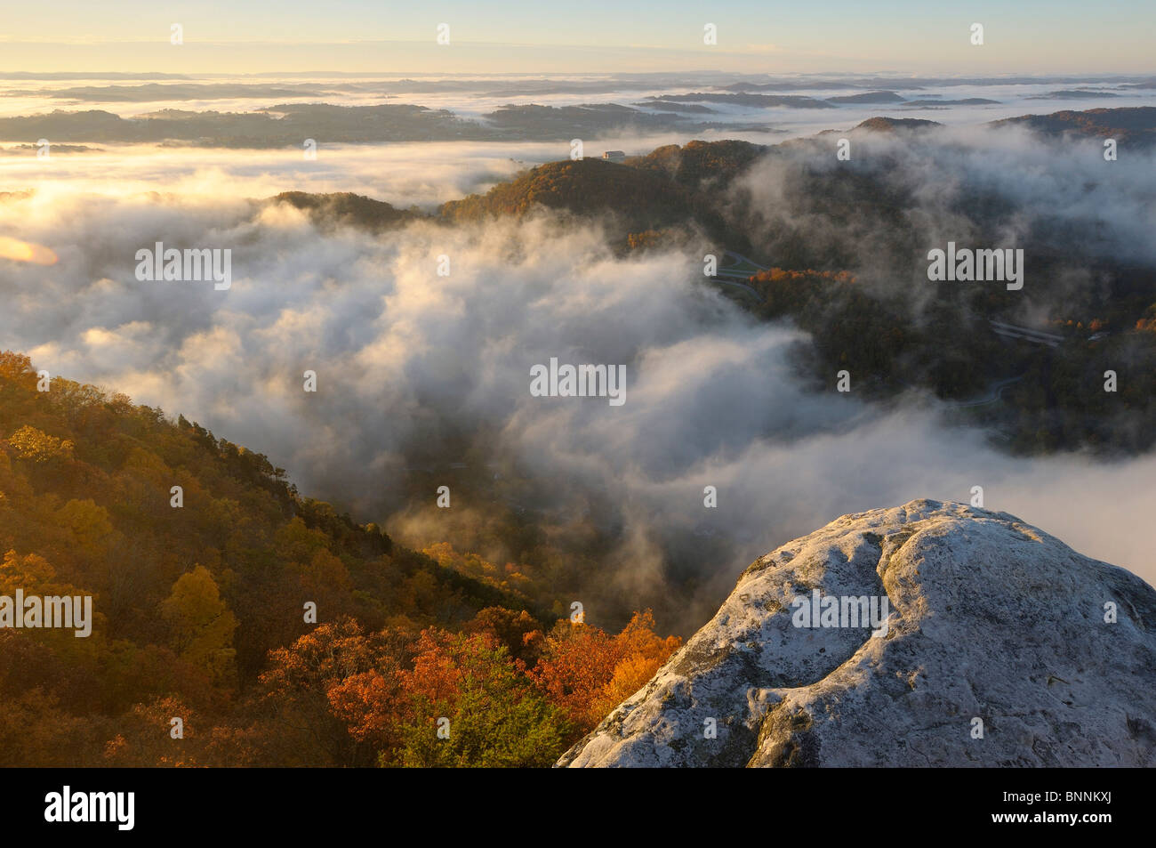 Pinnacle Overlook Fog Cumberland Gap National Historic Park Cumberland ...