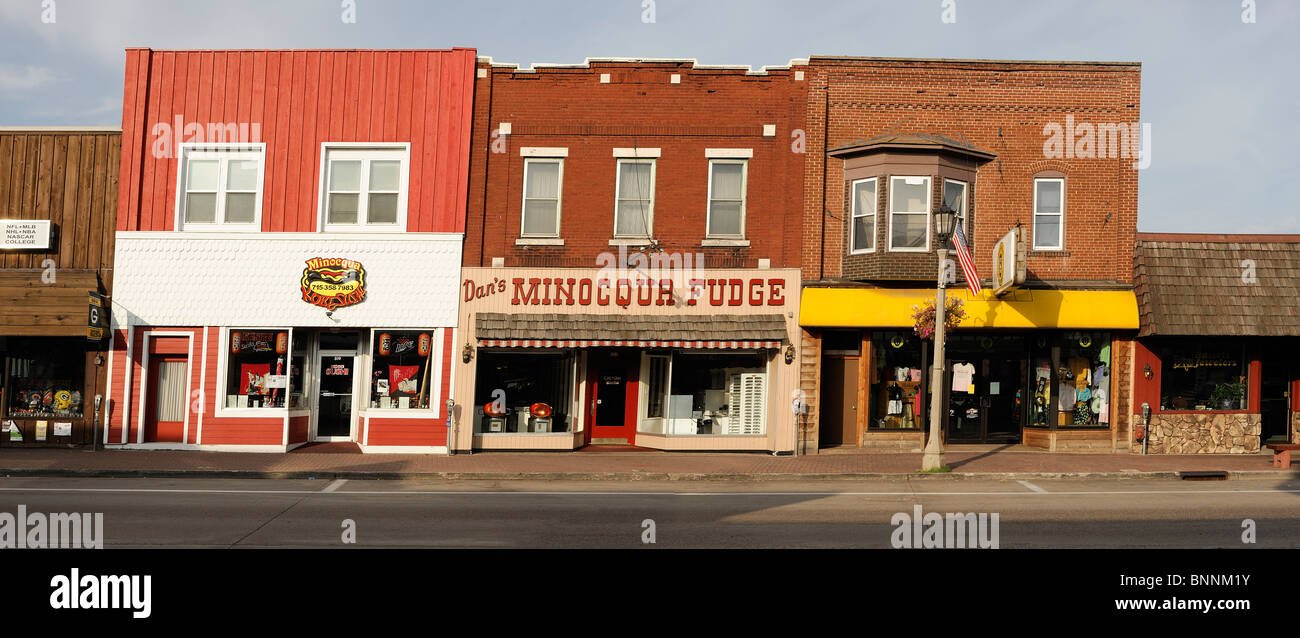 Oneida Street Downtown Woodruff Wisconsin USA America United States of ...