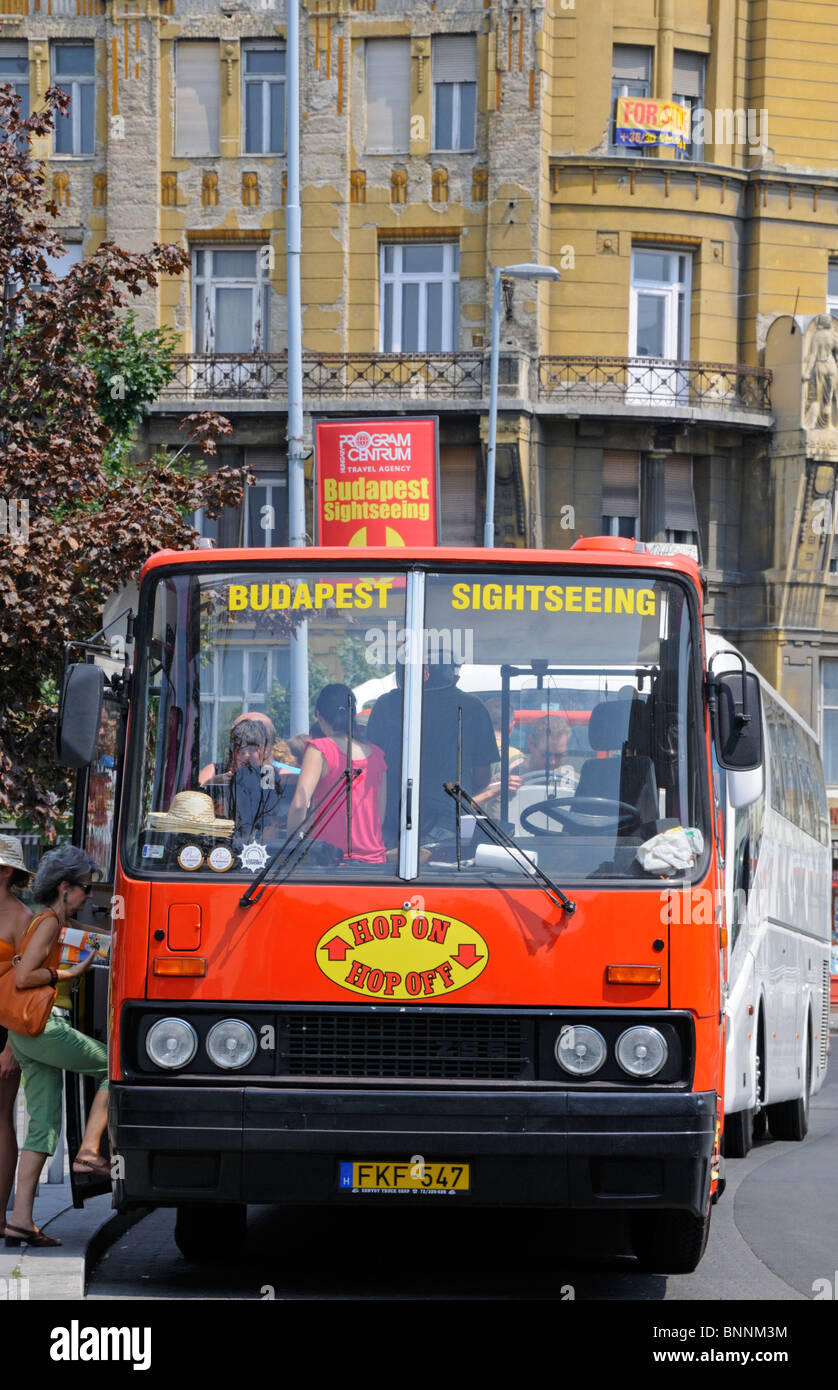 Budapest, Hungary. Sightseeing bus - hop on hop off Stock Photo - Alamy