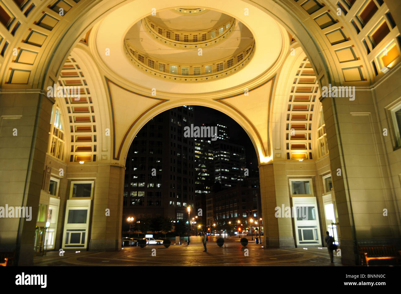 USA Massachusetts Boston Boston Harbour hotel architecture outside ...