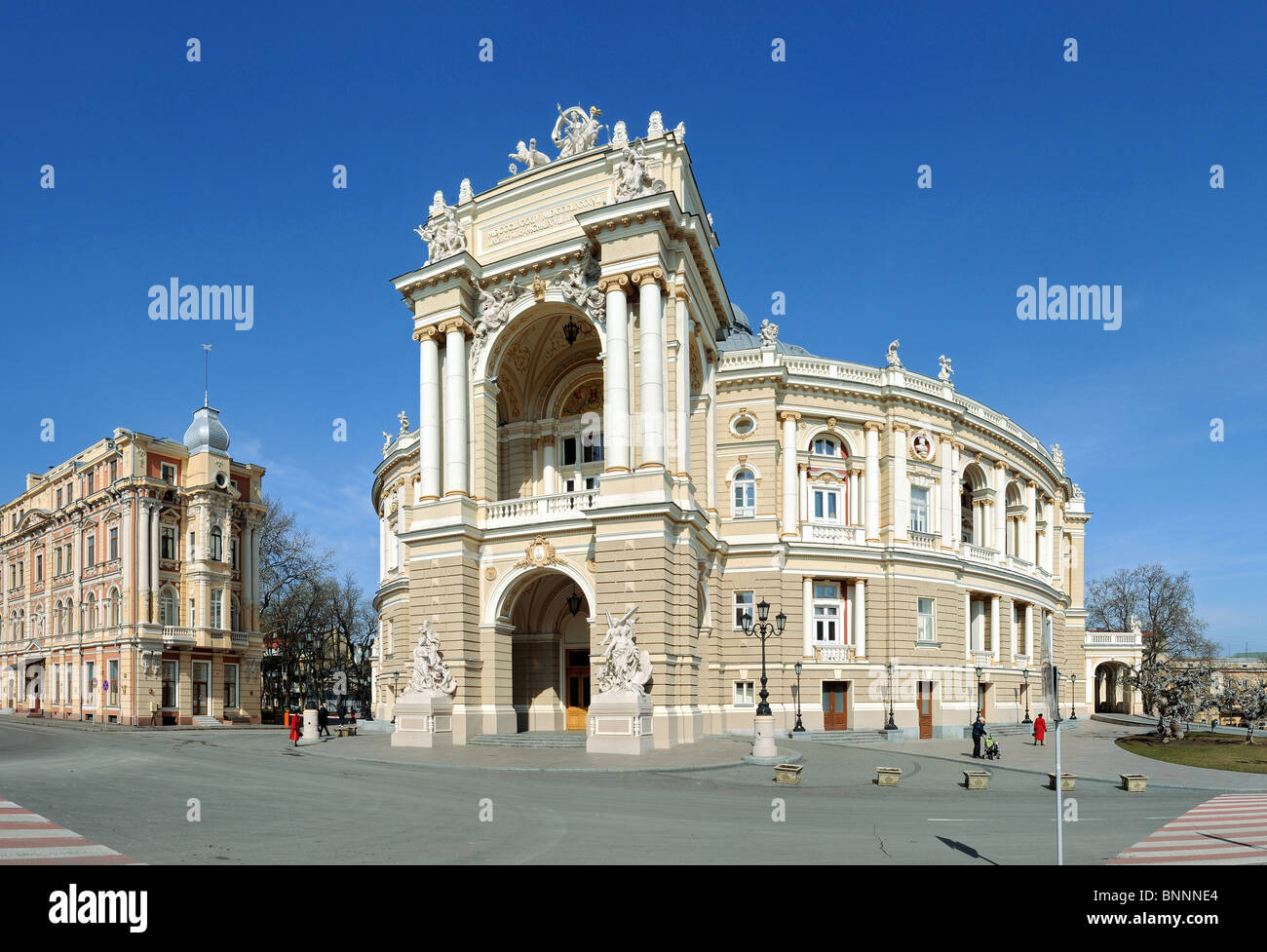 Ukraine Odessa opera baroque building construction culture columns ...