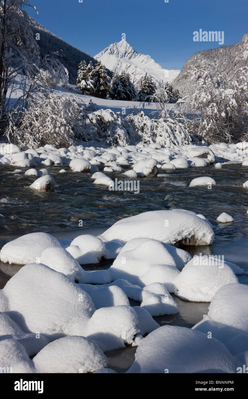 Zernez Inn mountain mountains river flow brook body of water scenery ...