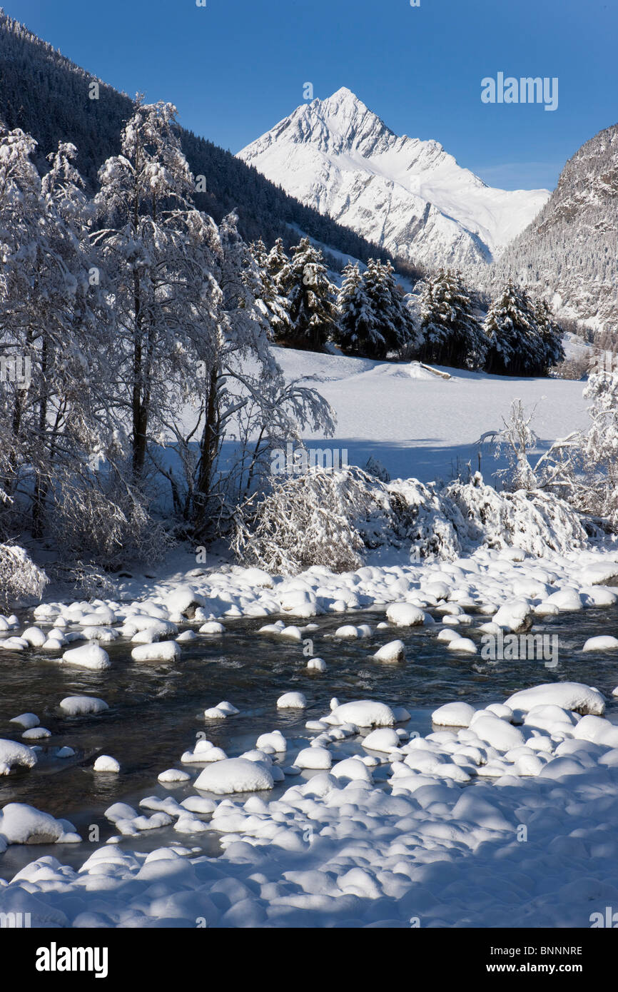 Zernez Inn mountain mountains river flow brook body of water scenery ...