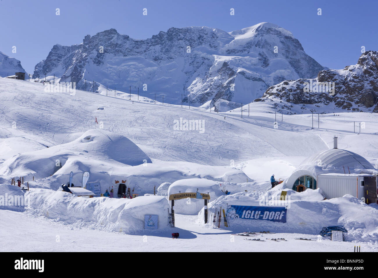 Zermatt VS igloo igloo village snow mountains canton Valais tourism ...