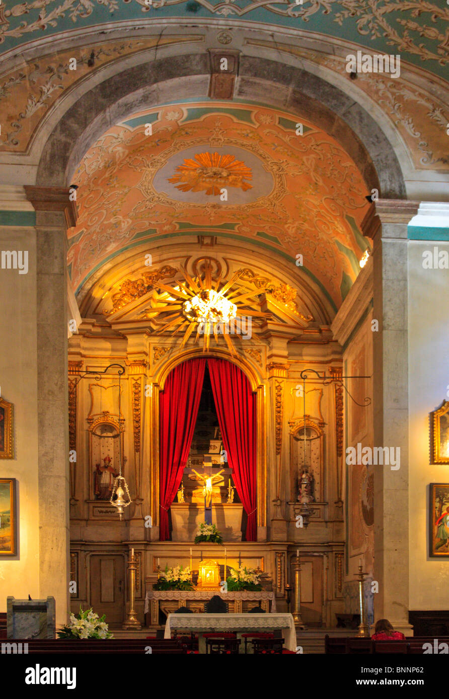 Altar in the church of Sintra, Portugal Stock Photo - Alamy
