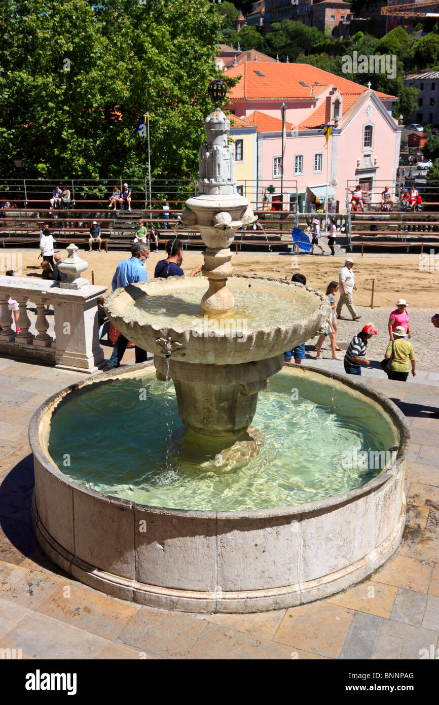 The old fountain in the market place of Sintra, Portugal Stock Photo ...