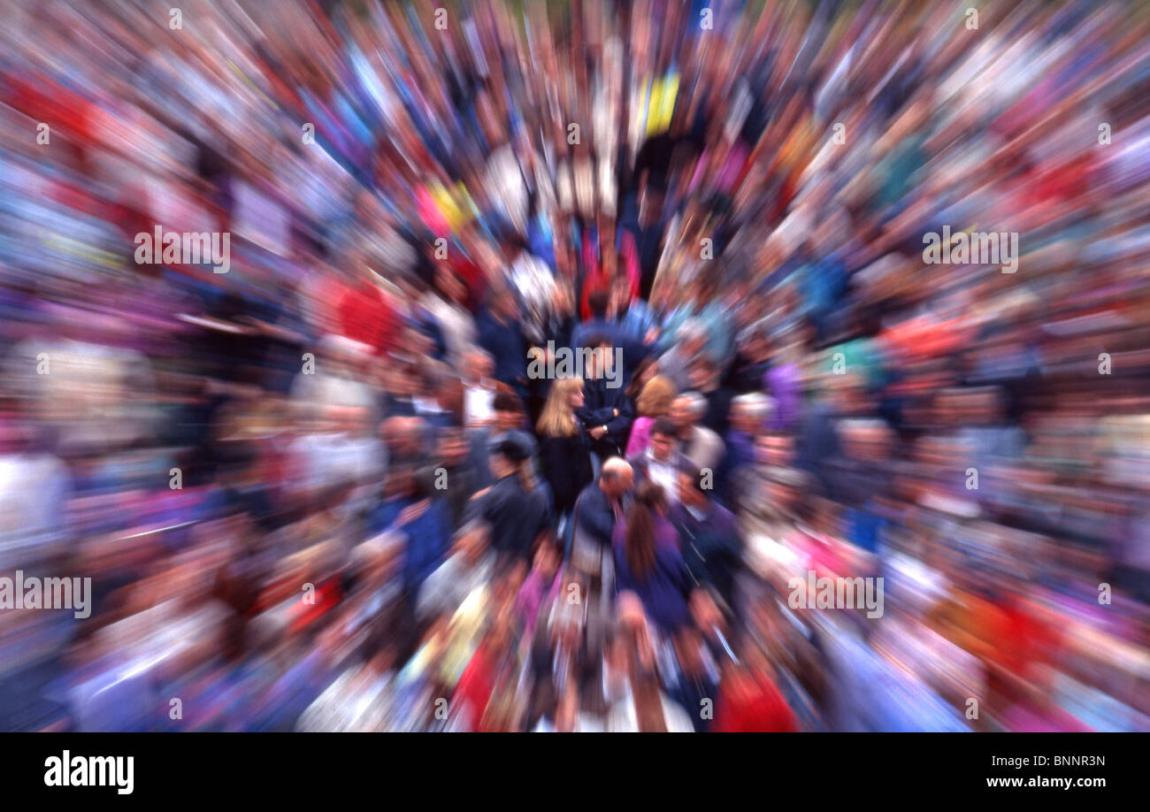 Human mass movement people crowd of people unsharpness Switzerland land ...