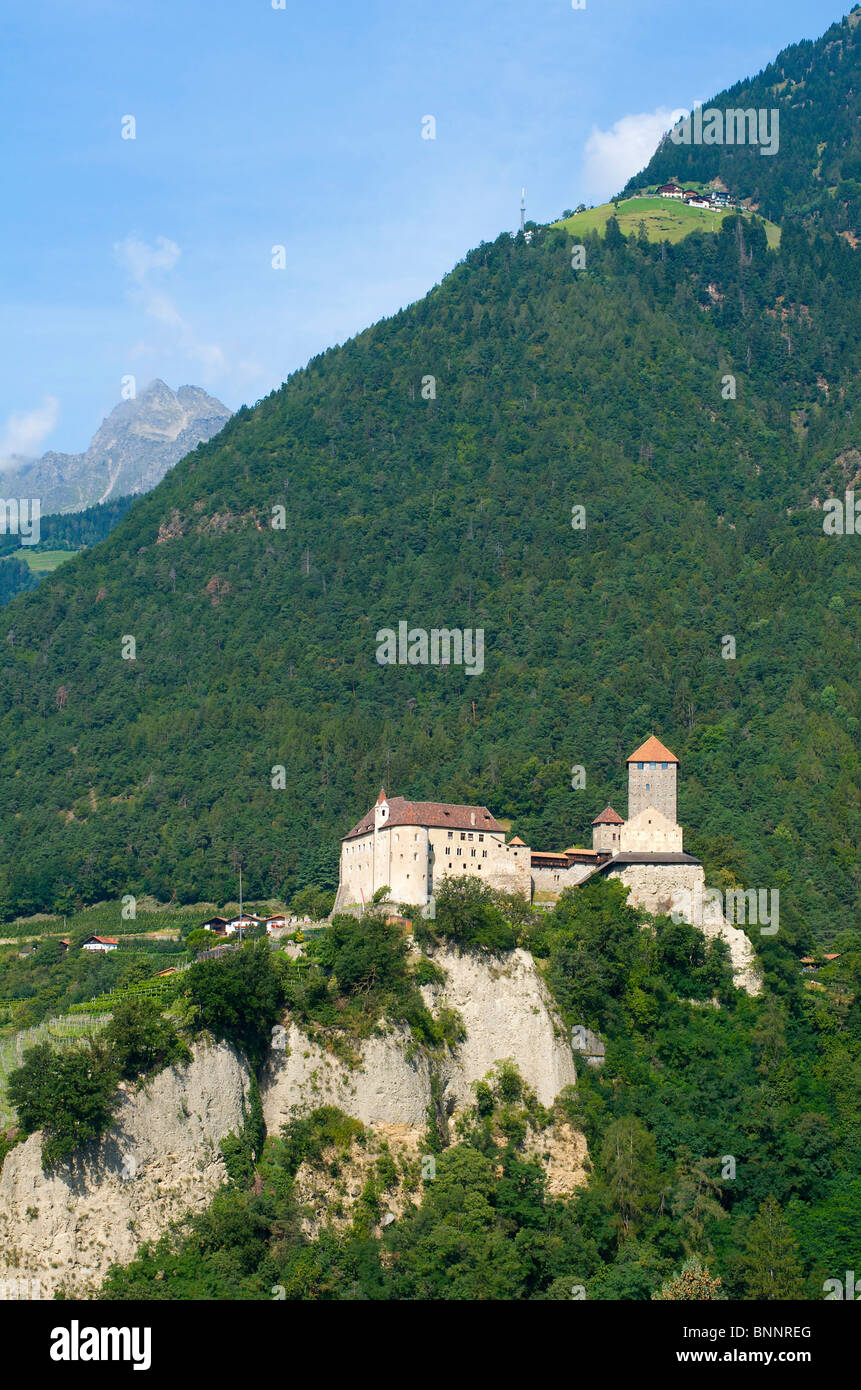 Italy South Tirol view Algund castle Tyrol castle Etschtal South Tirol ...