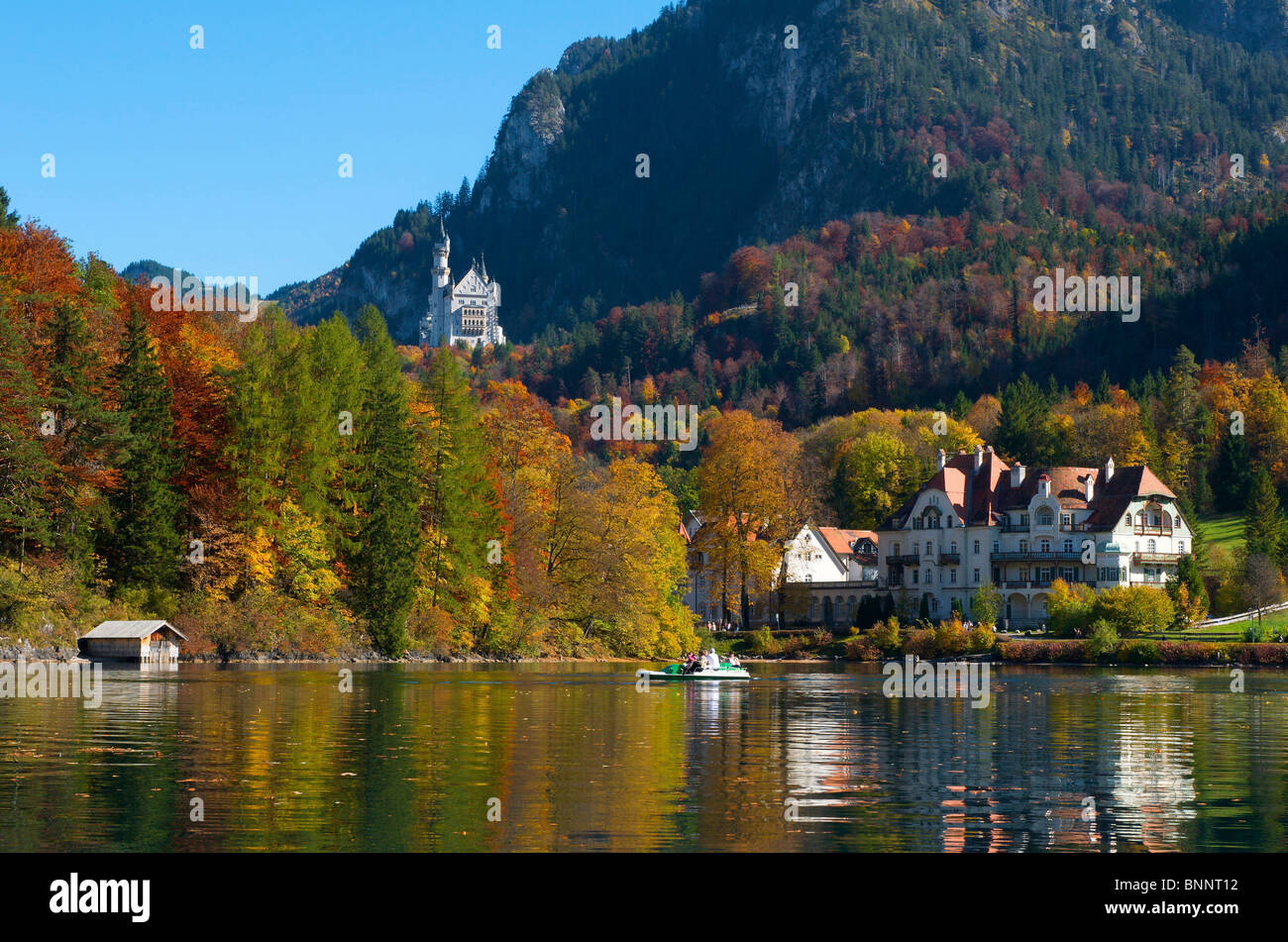 Allgaeu Allgäu Germany castle Neuschwanstein Alp alpine lake Füssen ...