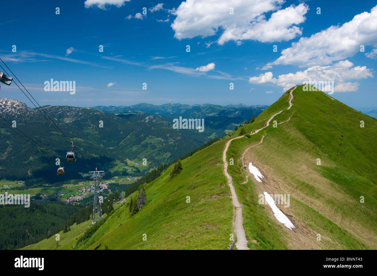 Allgaeu Allgäu Bavaria Germany pulpit wall road way footpath Fellhorn ...