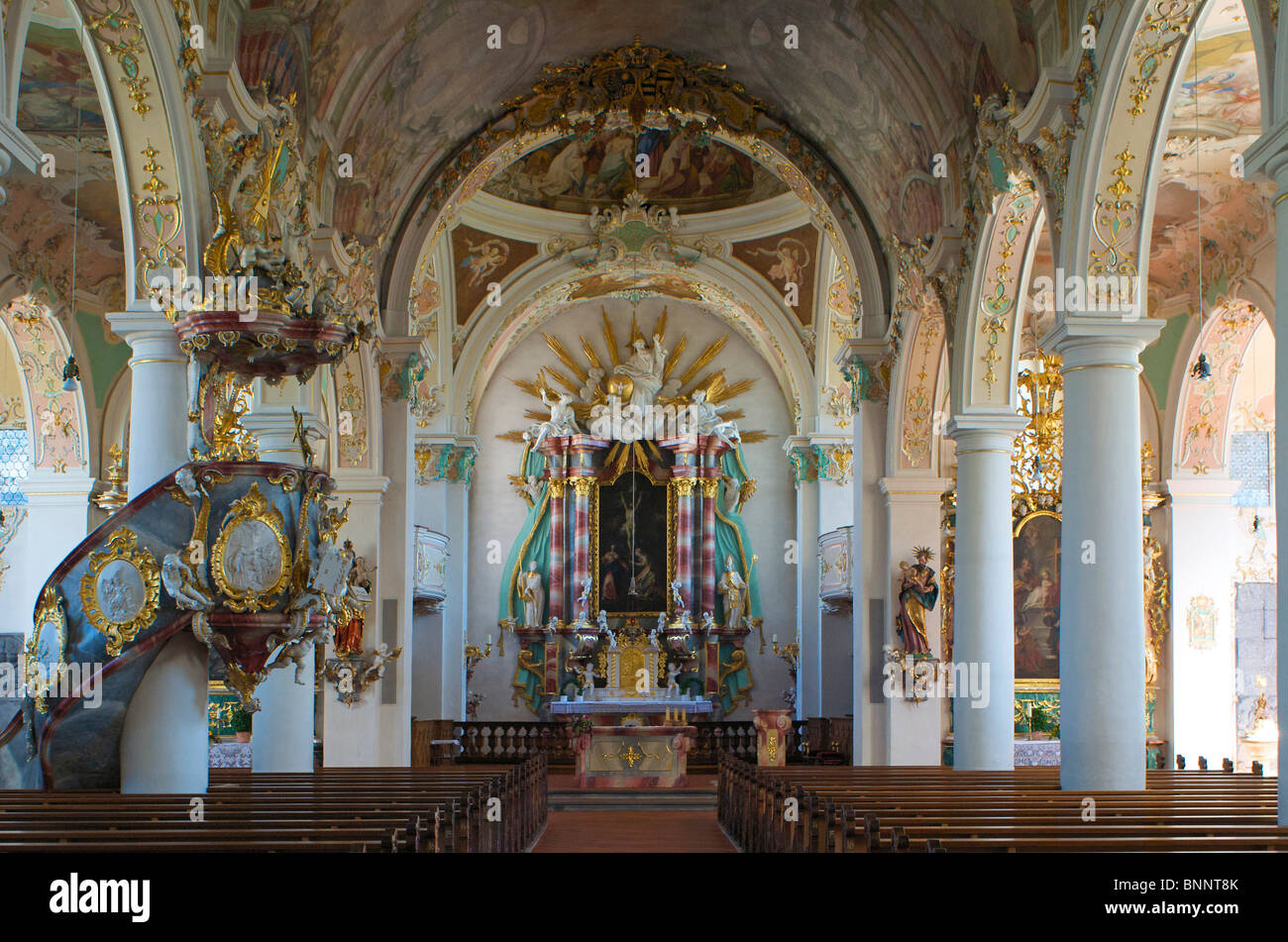 Allgaeu Allgäu Bavaria Germany Saint Gallus church Kisslegg upper ...