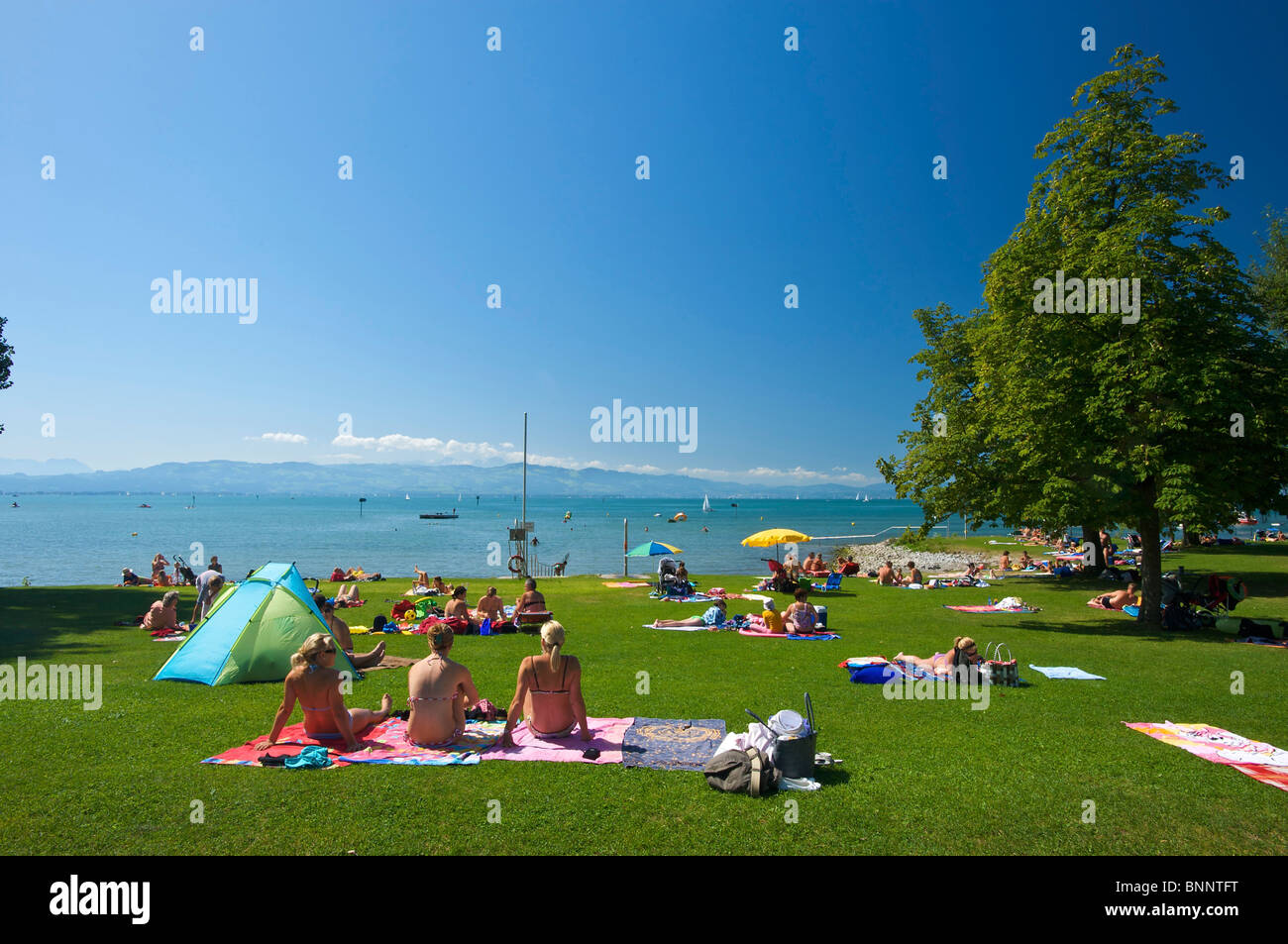 Lake of Constance Germany person persons people Bavaria in German ...