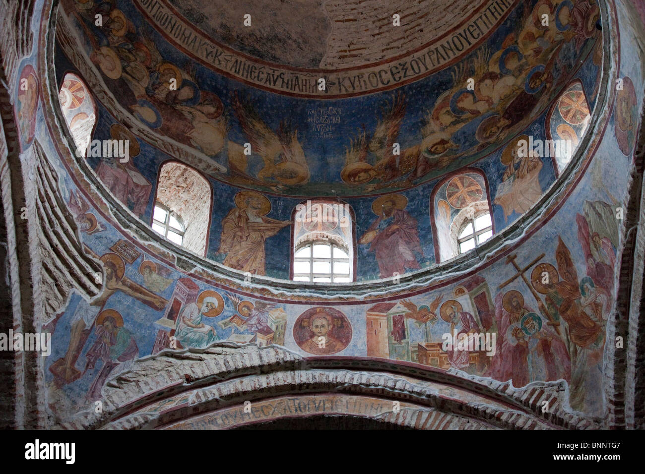 Dome frescos at the Ayasofya Church Museum in Trabzon Turkey Stock ...