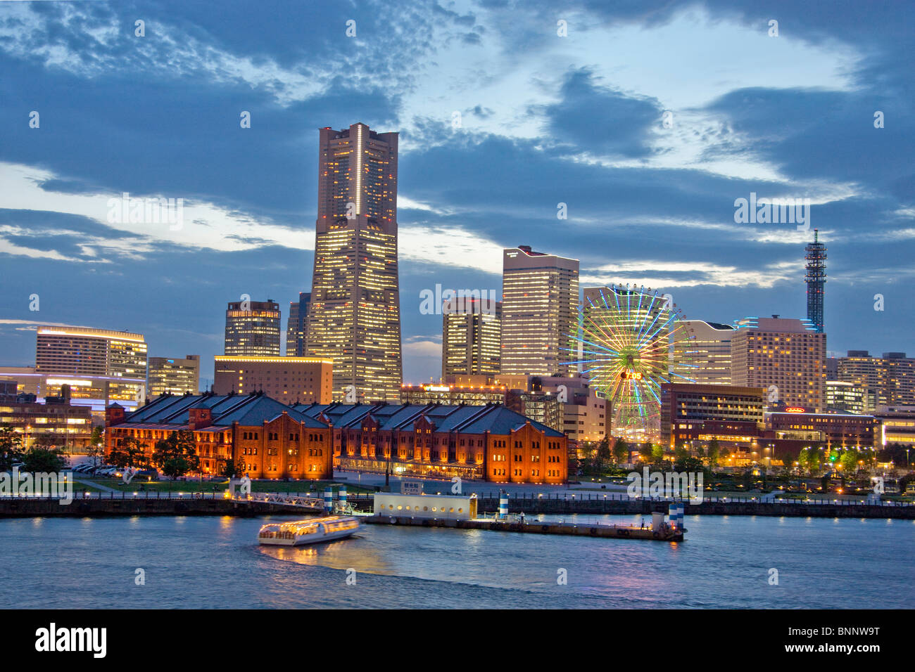 Japan Asia Far East Tokyo building construction Yokohama land mark of ...