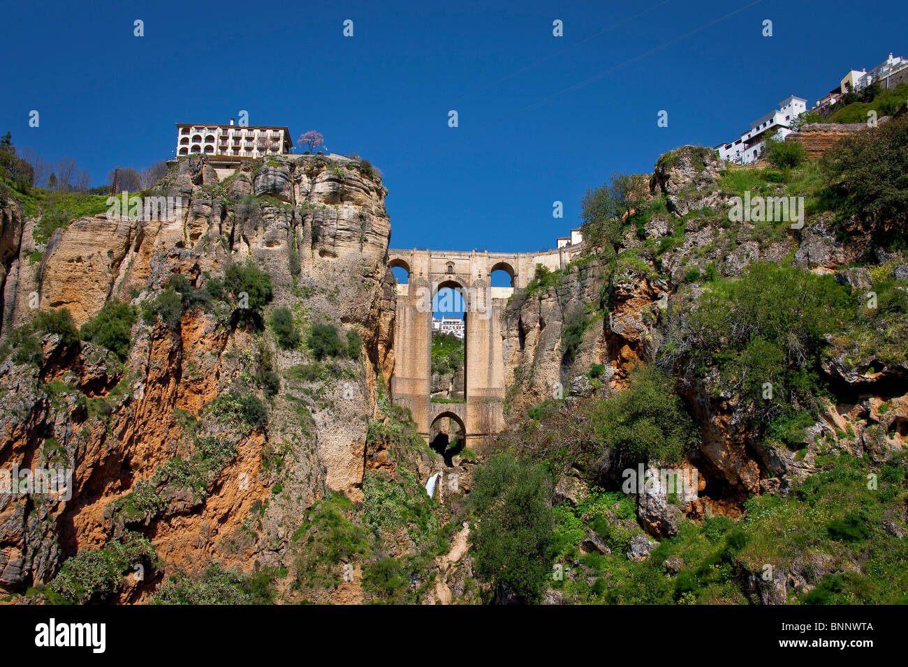 Andalusia Spain province Malaga Ronda Middle Ages cliff connection ...