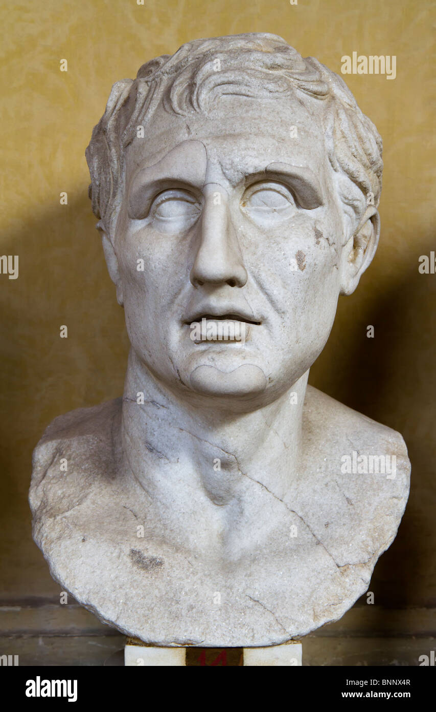 Bust of the Athenian comic poet Menander. Roman copy of a Greek ...