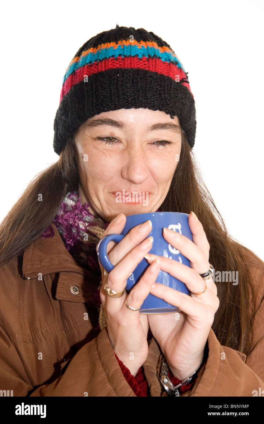 woman drinking tea Stock Photo - Alamy