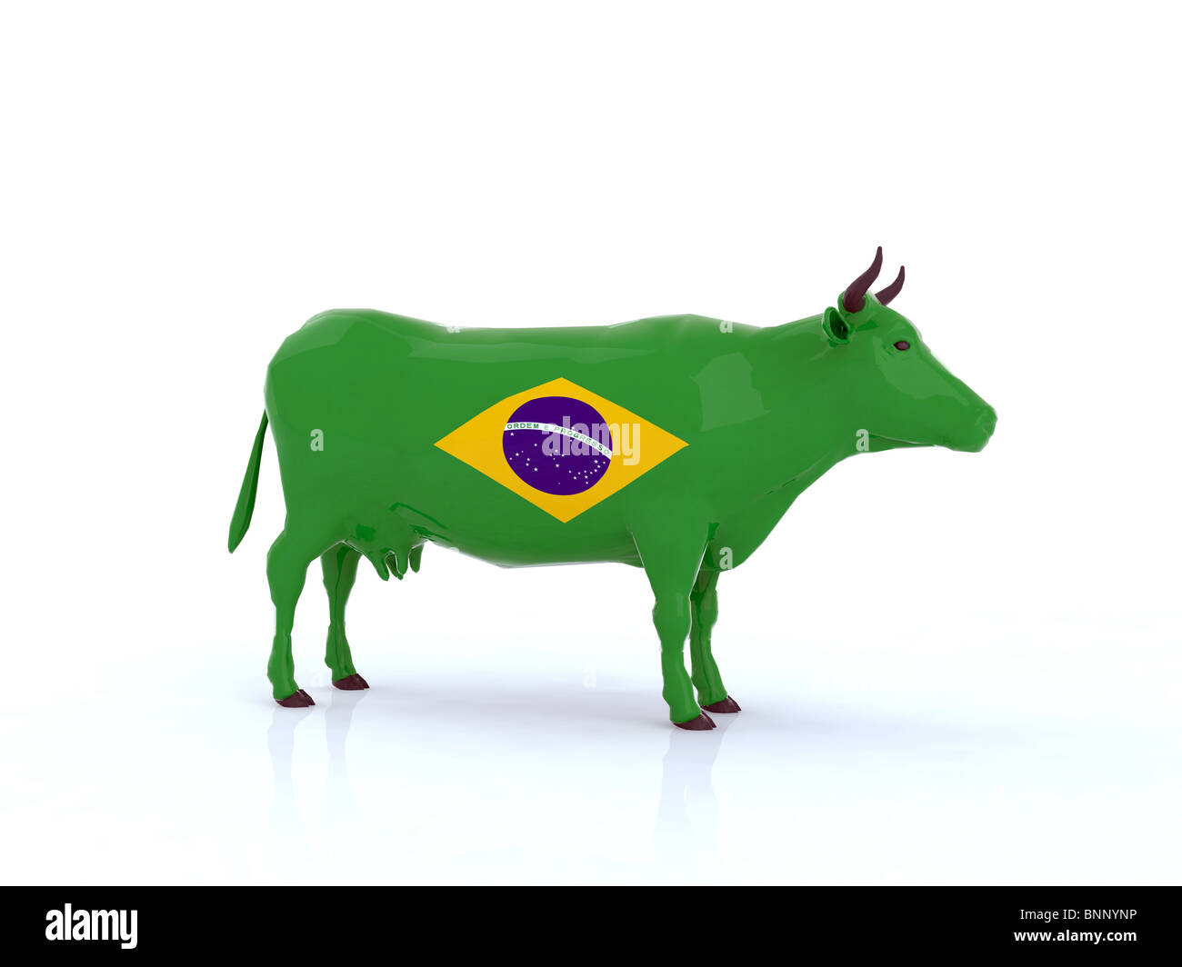 brasil cow 3d illustration Stock Photo - Alamy