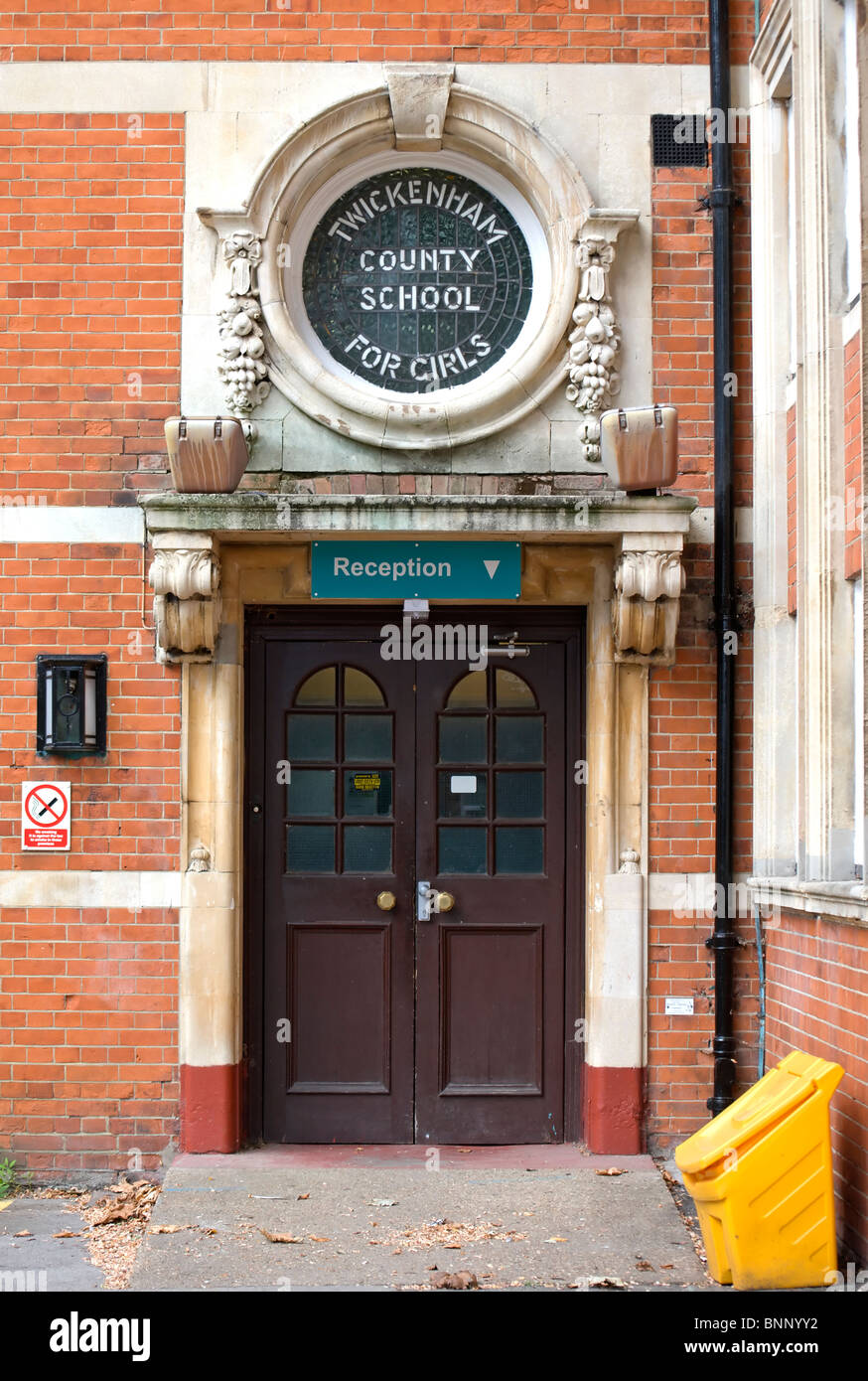 porthole window with lettering above entrance of at the former ...