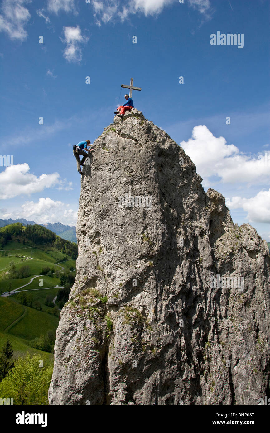 Man men riding a bike bicycle bicycle bike biking rope protect summit ...