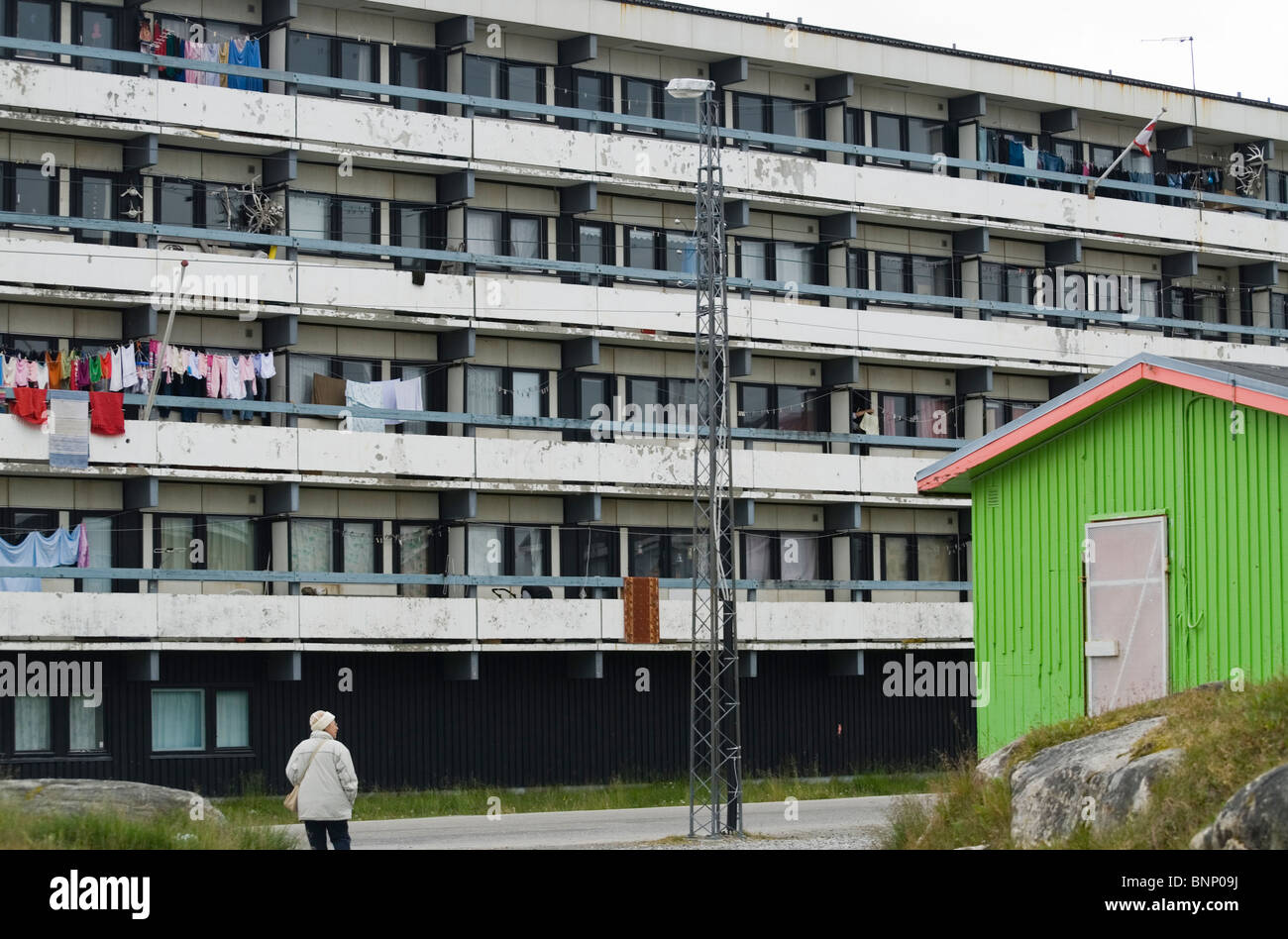 Apartment block in Nuuk Greenland Stock Photo - Alamy