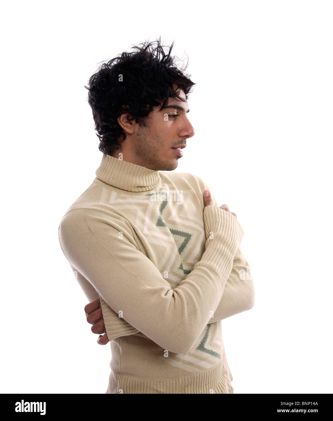 Latin guy in polo neck Stock Photo - Alamy